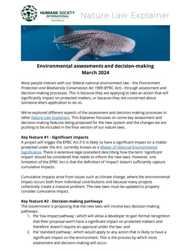 Nature Law Explainer - Environmental assessments and decision-making ...
